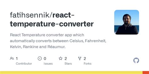 GitHub Fatihsennik React Temperature Converter React Temperature Converter App Which