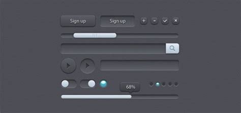 Sleek Dark Web UI Kit PSD Free Vector Download FreeImages