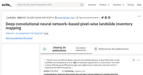 Deep Convolutional Neural Networkbased Pixel Wise Landslide Inventory Mapping