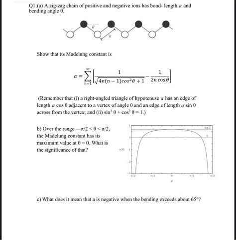 solved q1 a a zig zag chain of positive and negative ions