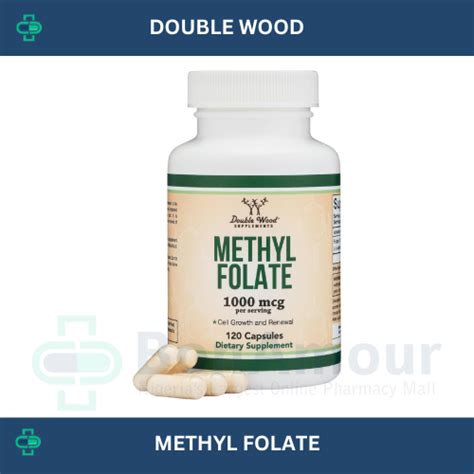 Buy Double Wood Methyl Folate 1000mcg X 120 Capsules
