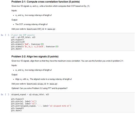 Solved Problem Compute Cross Correlation Function Chegg