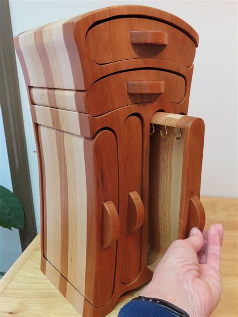 Jewelry Boxes Handmade Large Cherry Wood Jewelry Box Cherry Etsy