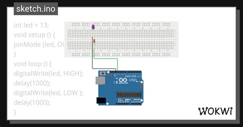 LED Program Wokwi ESP32 STM32 Arduino Simulator