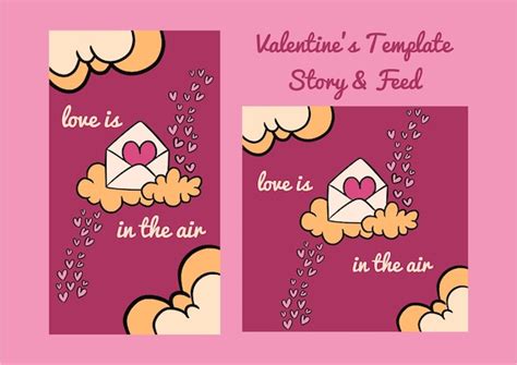 Carta De Amor Para San Valentín Vector Premium