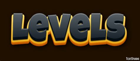 Levels Text Effect And Logo Design Word