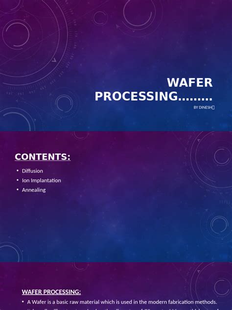 Wafer Processing Pdf