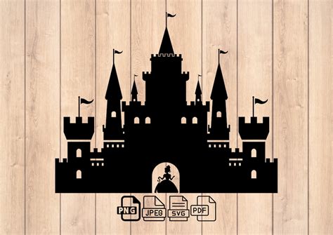 Castle Cut File Svg Cinderella Castle Svg Magical Castle Etsy New Zealand
