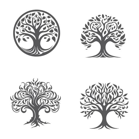 Premium And Creative Tree Set Logo Vector Vector And Illustration Premium AI Generated Vector