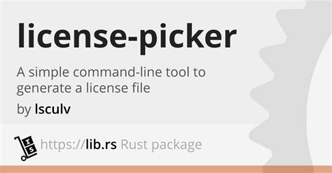 license-picker — command-line utility in Rust // Lib.rs