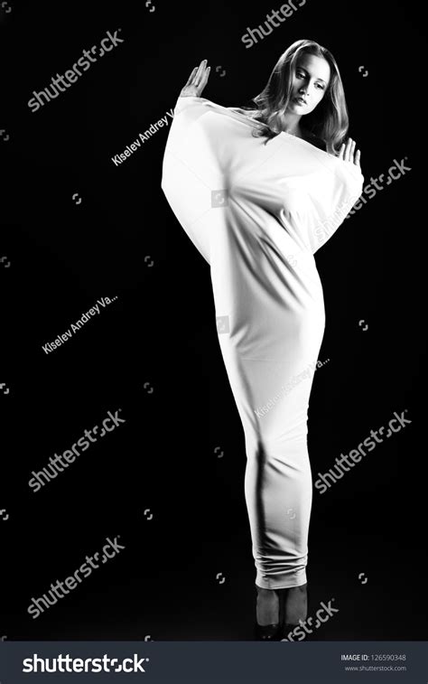 Art Portrait Beautiful Naked Woman Wrapped Stock Photo Edit Now