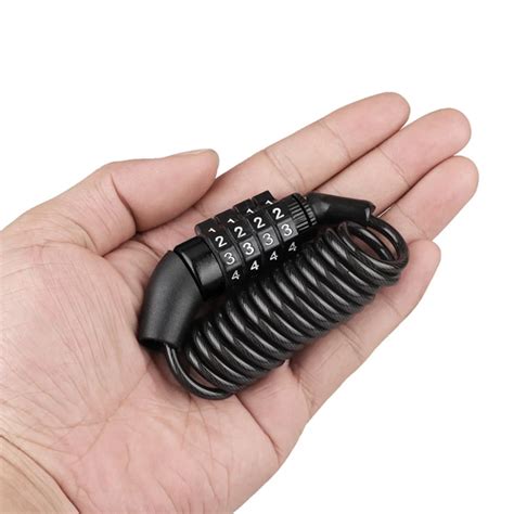 자전거 잠금 와이어 체인 4 자리 보안 코드 잠금 장치 도난 방지 코드 자전거 액세서리 Aliexpress