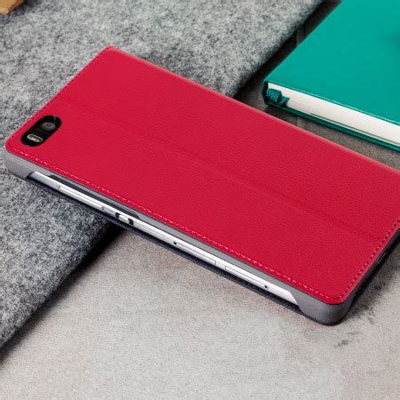 Official Huawei P8 Flip Cover Case Red