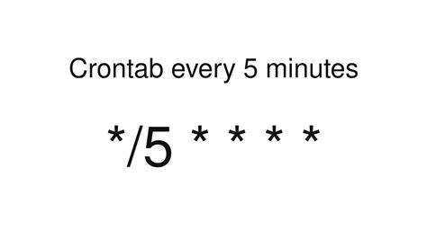 crontab every 5 minutes copy example in one click