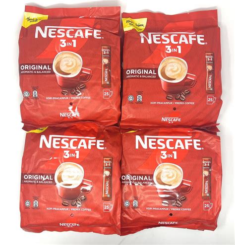 Free Shipping NescafÉ 3 In 1 Original Premix Instant Coffee Packets 4