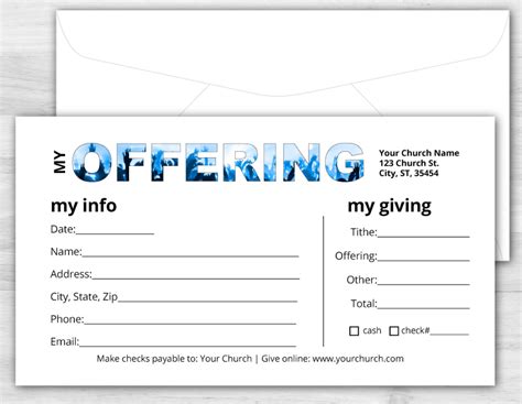 Tithe Envelope 1025 Disciplepress Memorial And Funeral Printing