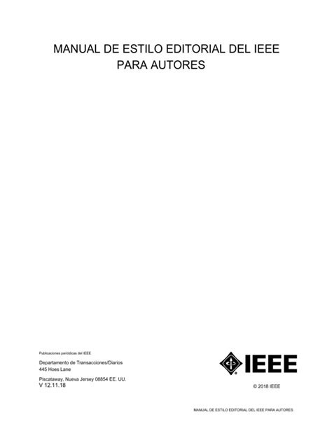 ieee editorial style manual pdf derechos de autor publicación