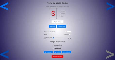Tutorial Criando Um Teste De Visão Online Com Html Css E Javascript