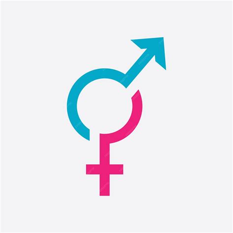 남성과 여성의 벡터 일러스트 레이 션의 성별과 평등의 성별 기호 로고 프리미엄 벡터