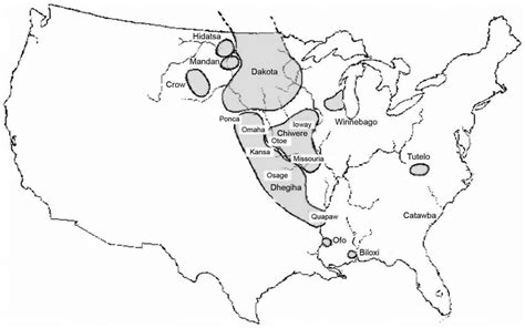 Location Of Siouan Speaking Tribes At Earliest Contact Rankin 2009 Download Scientific Diagram