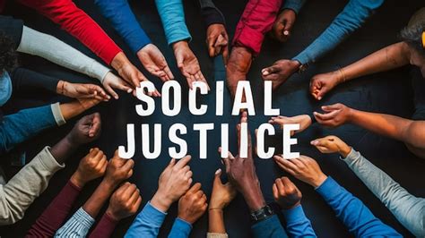 Premium Photo A Poster For Social Justice With People In The Background