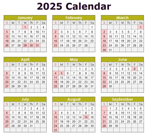 2025 달력 무료 다운로드 엑셀 Pdf 한글