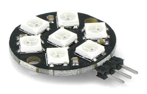 Ring LED RGB 7 X WS2812 5050 Soldered Botland Robotic Shop