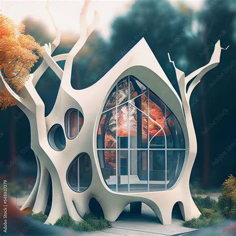 3d Printed Conceptual Home Of The Future With Bio Structural Curves And