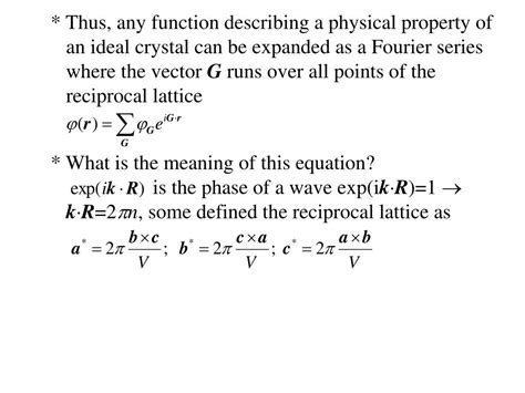 ppt expression of d dpacing in lattice parameters powerpoint