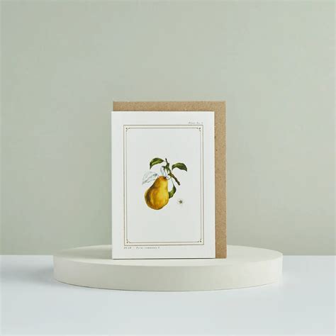 The Botanist Greeting Card Pear Clover Design Store