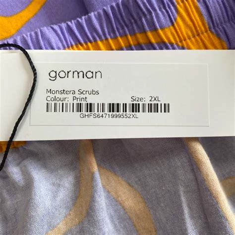 Gorman Womens Size Xxl Monstera Scrubs New With Tagss