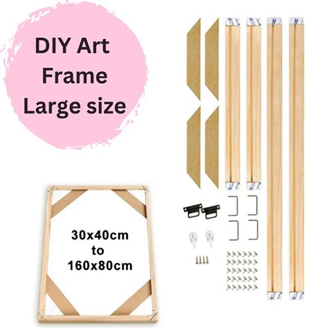 Large Diy Wooden Canvas Frame Kit Stretcher Bars Etsy Canada