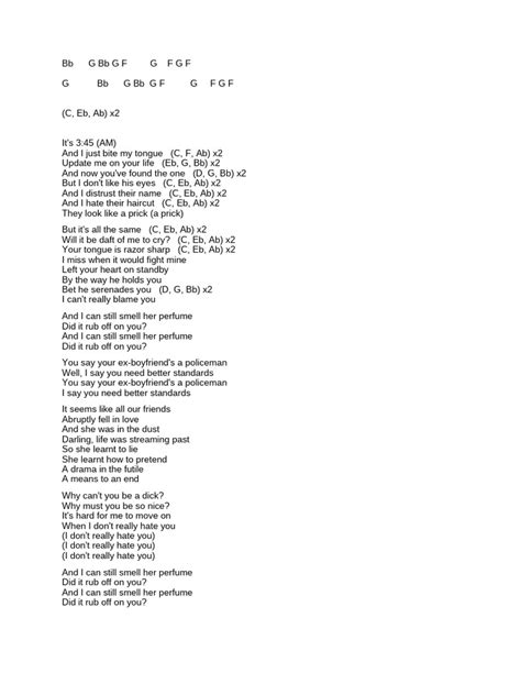 Lovejoys Perfume Lyrics Analysis Pdf Poetry