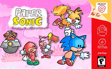 Paper Sonic By Jackchickengravy On Deviantart