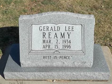 Gerald Lee Reamy 1934 1996 Find A Grave Memorial