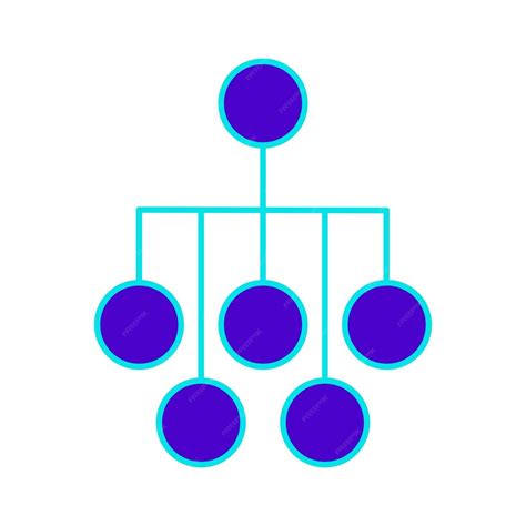 Premium Vector Structure Organization Flow Chart Blue Icon Vector