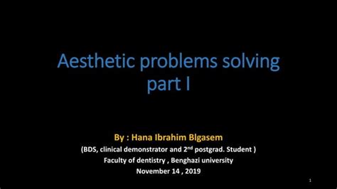 Aesthetic Problem Solving Part 1 Ppt