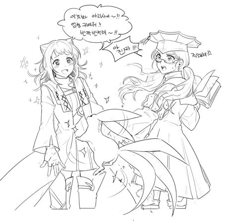 Ichigaya Arisa Toyama Kasumi Scholar And Carbuncle Final Fantasy And 2 More Drawn By