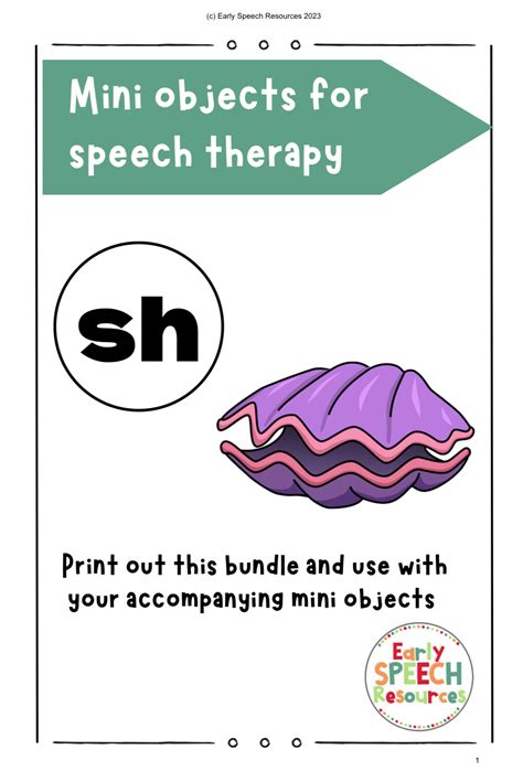 Sh Mini Kit Workbook Early Speech Resources