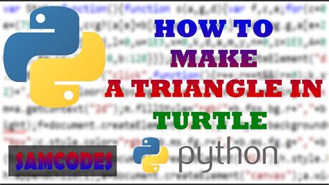 How To Make A Triangle In Turtle Python YouTube