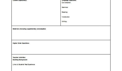 Siop Lesson Plan Template 4 9 Siop Lesson Plan Templates Doc Excel Pdf