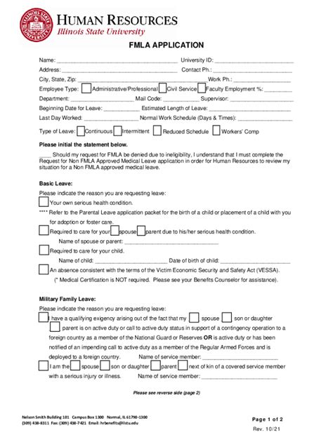 2022 2026 Form Isu Fmla Medical Leave Application Blank Fillable