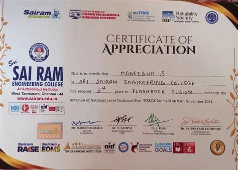 Maneesha S On Linkedin 🌟 Honored To Have Secured 3rd Place In The