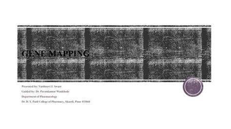 Gene Mapping Ppt Ppt