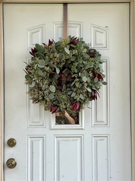 Fresh Wreath Seeded Eucalyptus And Safari Sunset Leucadendron Winter