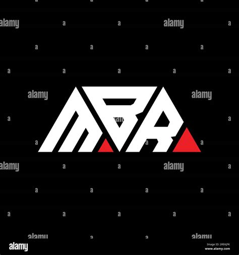 Mbr Triangle Letter Logo Design With Triangle Shape Mbr Triangle Logo