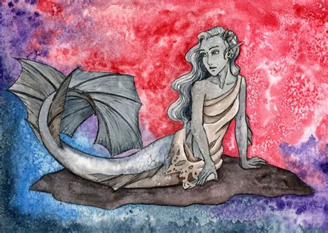 The Siren Of Laodicea Originally Turned To Stone By Bathing In The