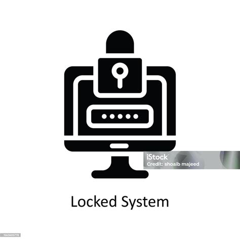 잠긴 시스템 벡터 솔리드 아이콘 디자인 그림입니다 흰색 배경에 사이버 보안 기호 Eps 10 파일 0명에 대한 스톡 벡터 아트 및 기타 이미지 Istock