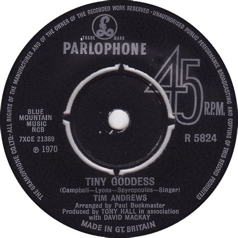 Tim Andrews Tiny Goddess 1970 Vinyl Discogs
