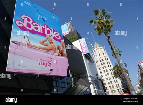 Los Angeles California Usa 7th July 2023 Barbie Billboards On